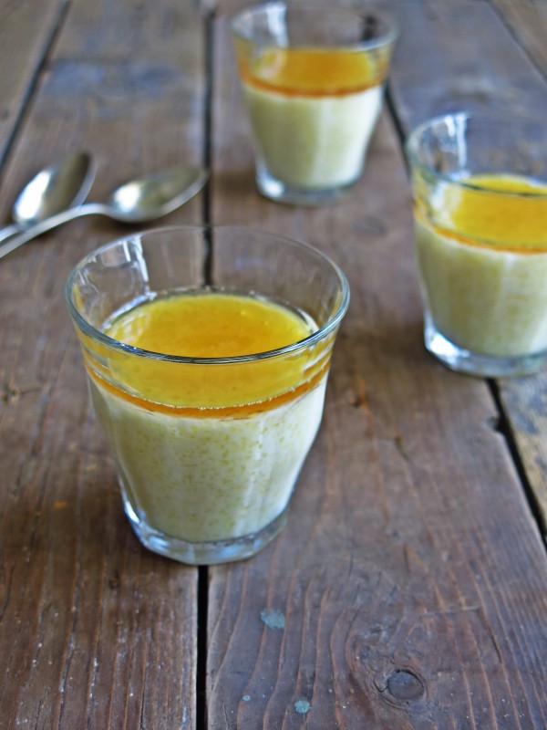 Petits pots de crème de tapioca au sirop de citron