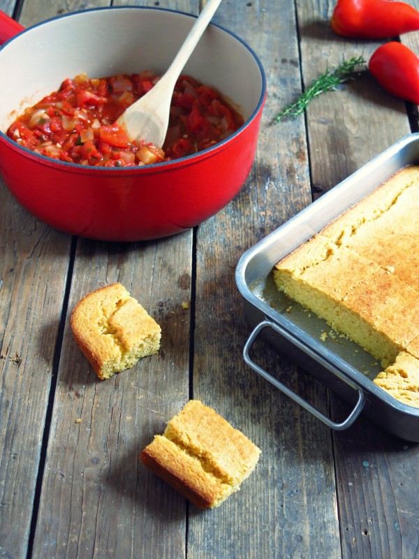 Cornbread de polenta - Artichaut et cerise noire